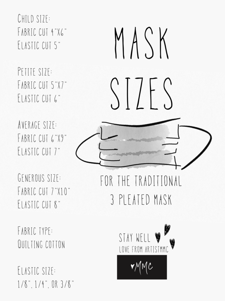 Face Mask Size Chart For Adults at Bonnie Messner blog